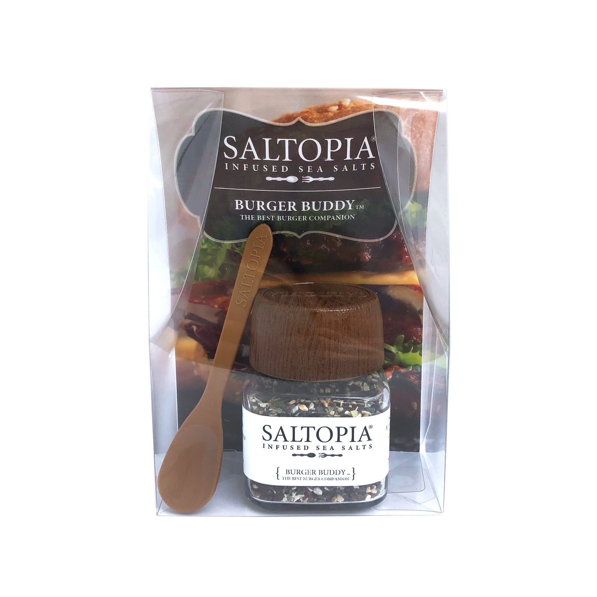 Smoky Blended Salt: BURGER BUDDY – SALTOPIA Infused Sea Salts